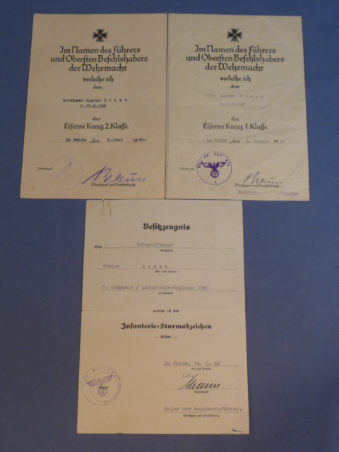 Bunker Militaria: Award Documents