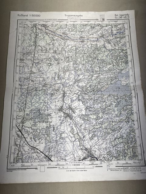 Bunker Militaria: Original WWII German Military Service Map, Bol ...
