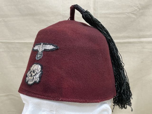 Bunker Militaria: REPRODUCTION WWII German Waffen-SS Fez, Maroon