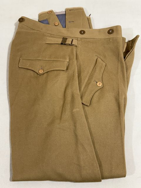 Bunker Militaria: Original Nazi Era German NSDAP Wool Breeches, RZM Stamp!