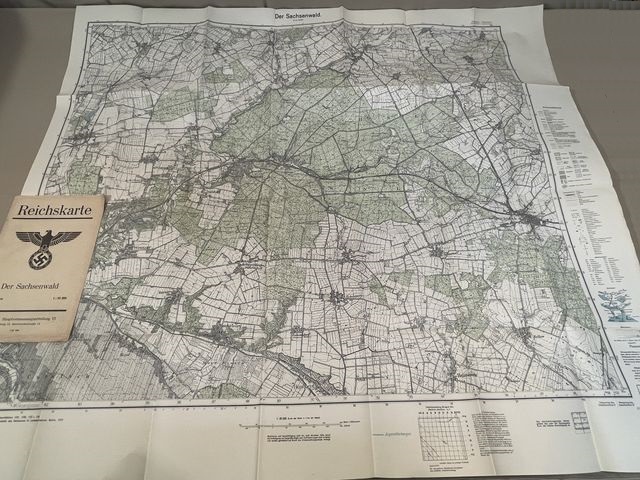 Bunker Militaria: Original Nazi Era German Map (Reichskarte) Der ...