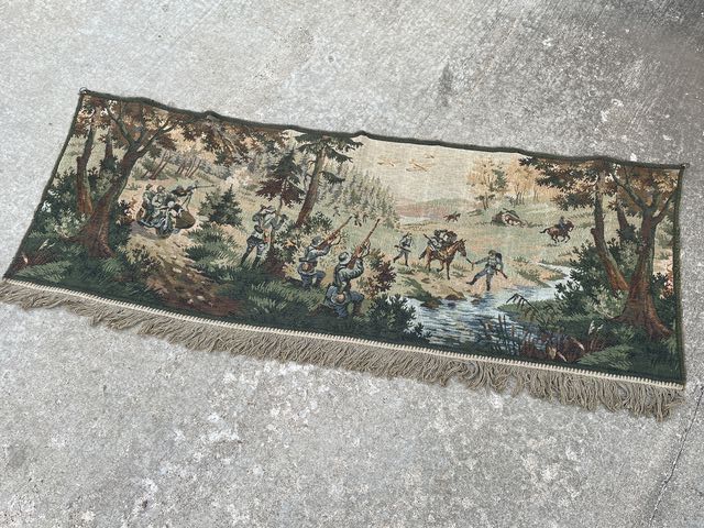 Bunker Militaria: Original WWII German Cloth Tapestry with Fringe, Anti ...