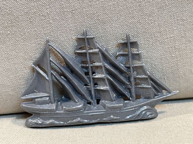 Bunker Militaria: Original WWII German WHW Donation Figure, Old Style Ship