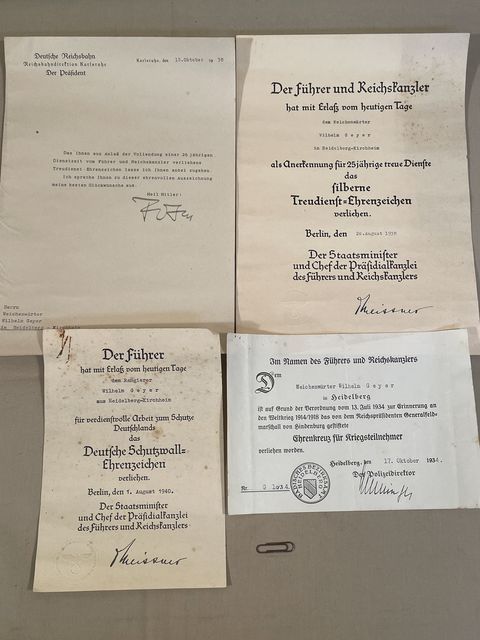 Bunker Militaria: Original Nazi Era German Documents Set to Railroad ...