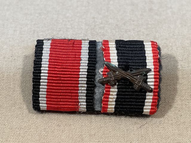 Bunker Militaria: Original WWII German Two-Position Ribbon Bar, Iron ...