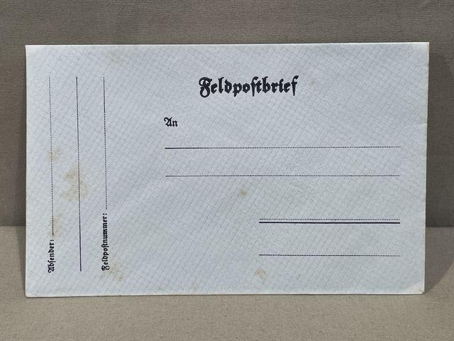 Bunker Militaria: Original WWII German FELDPOST Envelope for Letters