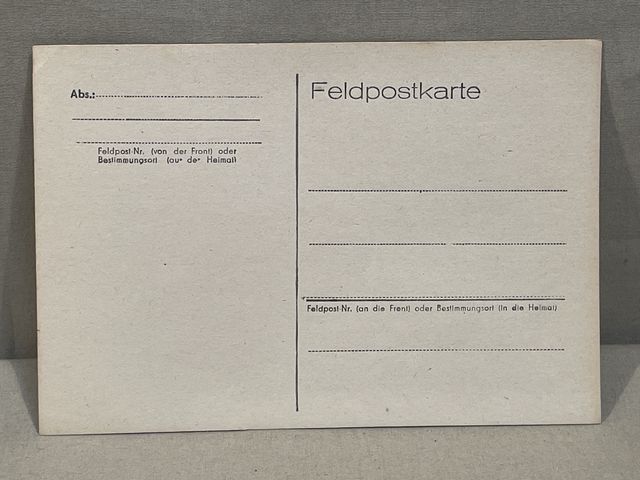 Bunker Militaria: Original WWII German FELDPOST Postcard