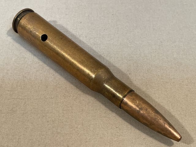Bunker Militaria: Original WWII US .50 Caliber Dummy Round, 1944 Dated