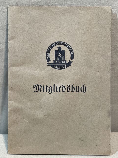 Bunker Militaria: Original Nazi Era German R. D. Kl. Membership ID/Dues ...