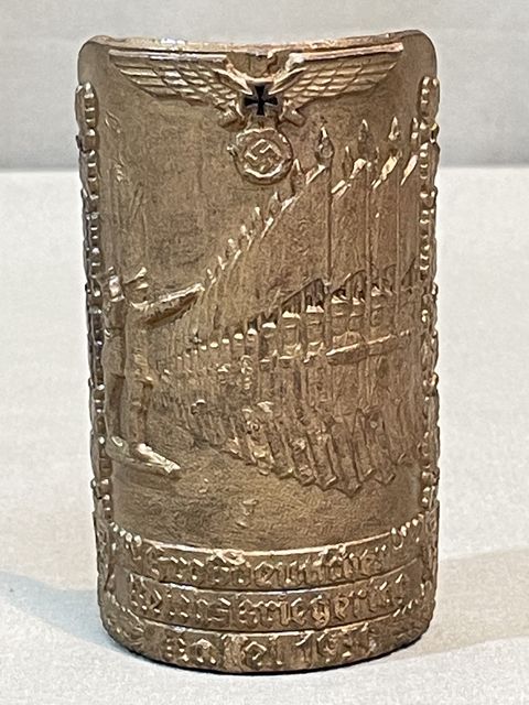 Bunker Militaria: Original Nazi Era German NS-RKB Metal Flag Pole Emblem