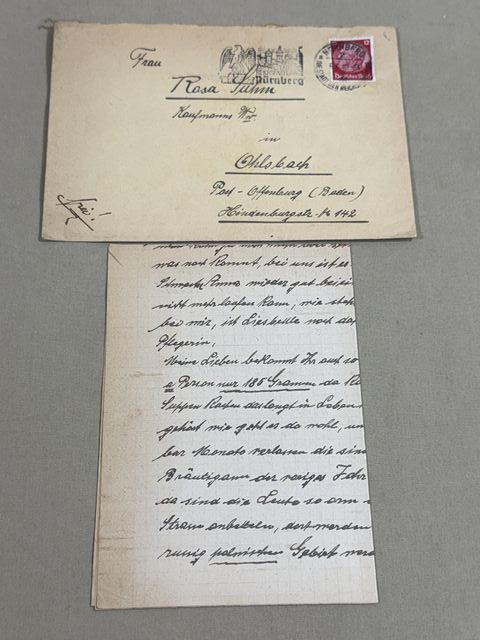 Bunker Militaria: Original WWII German Envelope with Letter, 1940