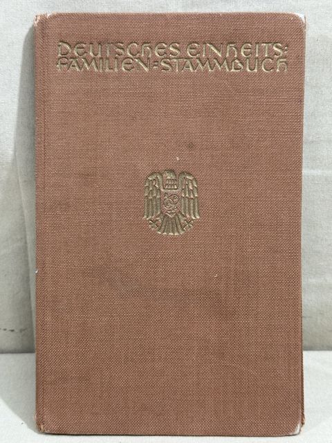 Bunker Militaria: Original Nazi Era German Stammbuch (Family Tree) Book